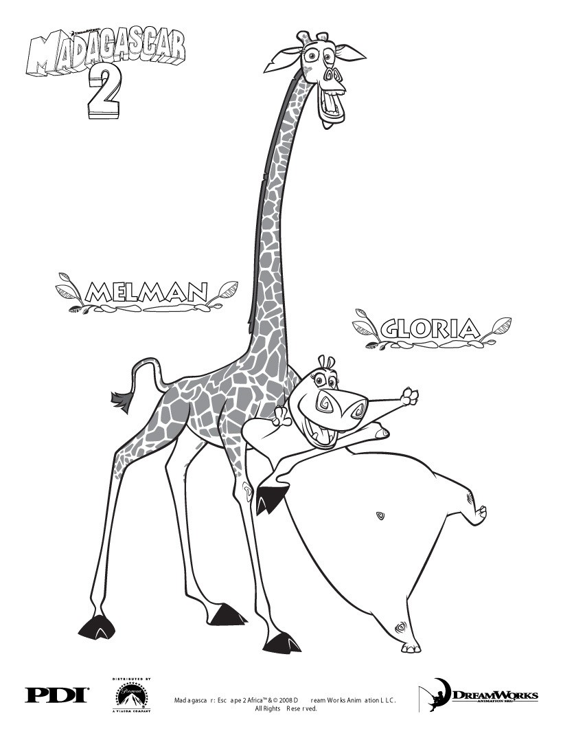Madagascar Melman Madagaskar Gloria Alex Marty Kolorowanki Animato Madagascar Melman Madagaskar Gloria Alex Marty Kolorowanki Animato