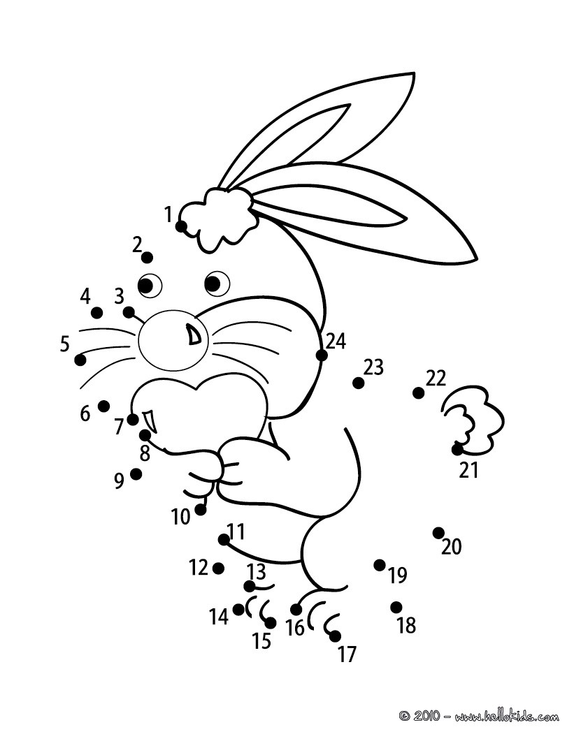 Lovely Bunny Coloring Pages Hellokids