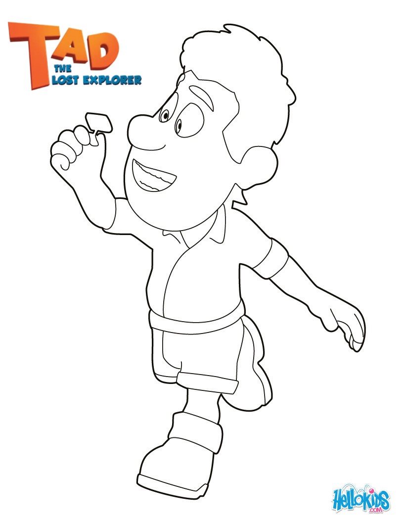 tad the lost explorer coloring pages