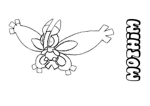 Mothim Coloring Pages