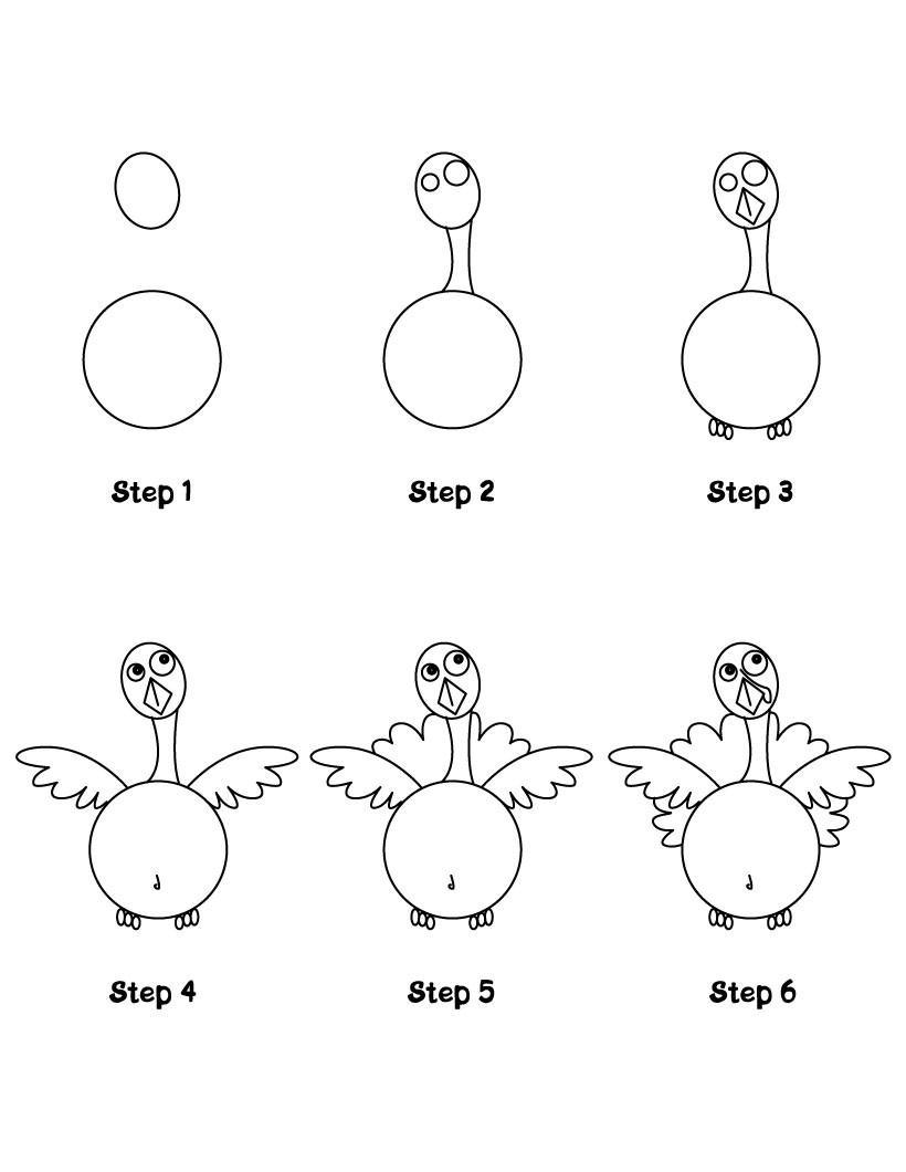 How To Draw Turkey Hellokids
