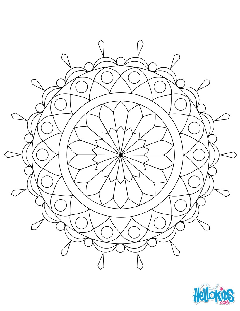Mandala 05 coloring pages - Hellokids.com