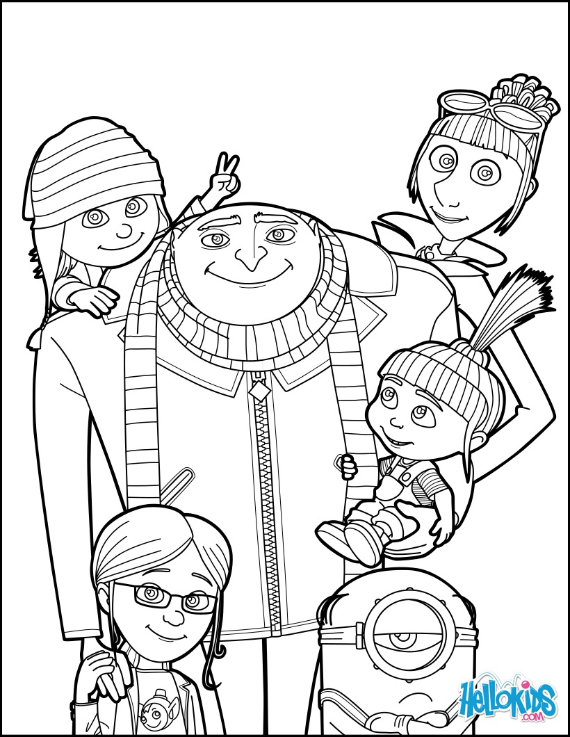Gru Family Coloring Pages Gru Family Coloring Pages