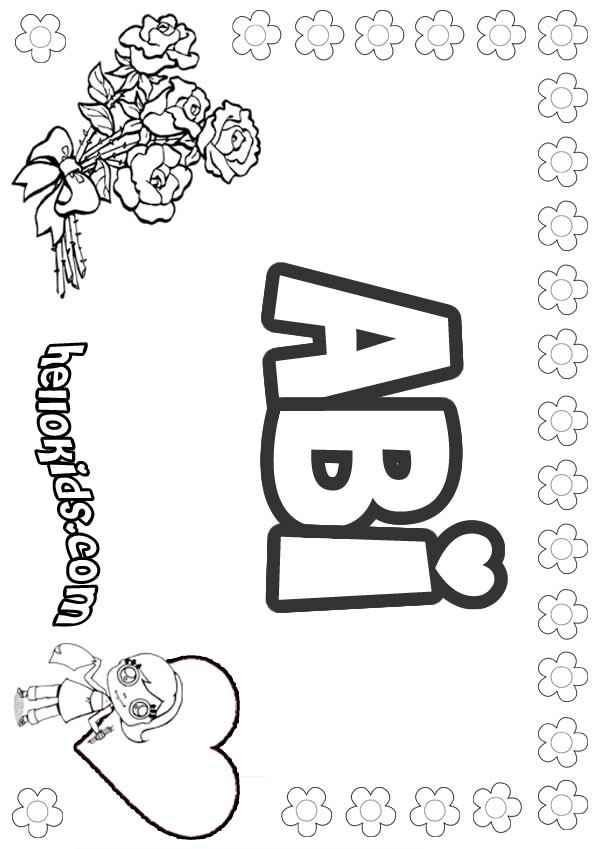 Abigail Name Coloring Pages Coloring Pages