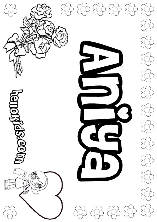 Aniya coloring pages - Hellokids.com