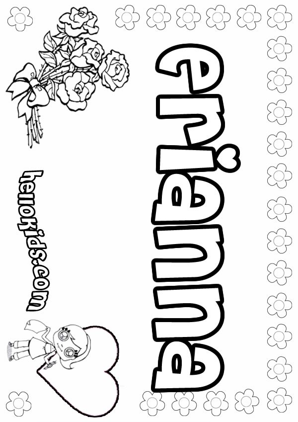 Erika Name Coloring Page Coloring Coloring Pages