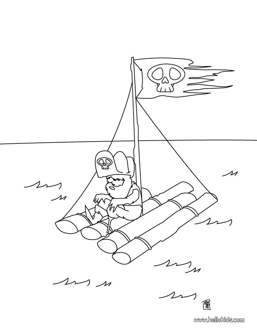 Raft Pictures Colouring Pages Sketch Coloring Page