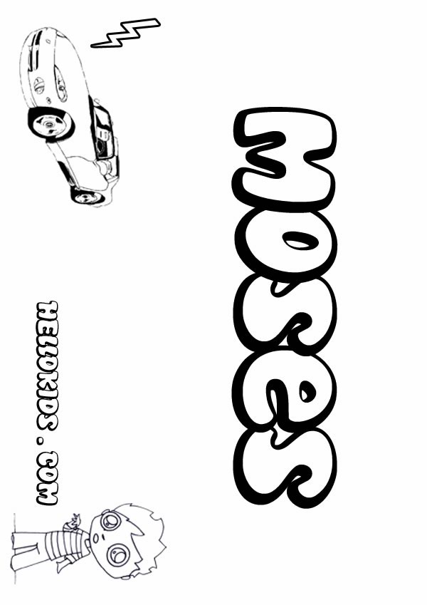 Moses Name Coloring Coloring Pages