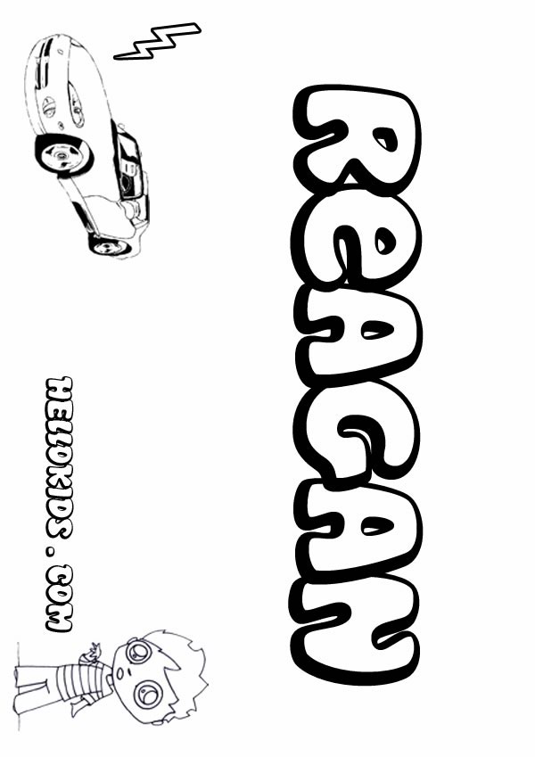 The Name Reagan Coloring Pages Coloring Pages