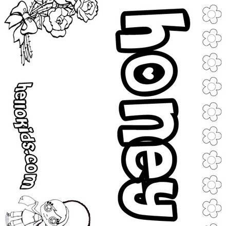 Honey : Coloring pages, Reading & Learning, Drawing for Kids, Kids ...