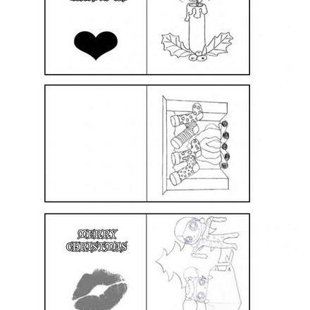 Christmas GIFT LABELS coloring pages - 5 free printables to color for Xmas