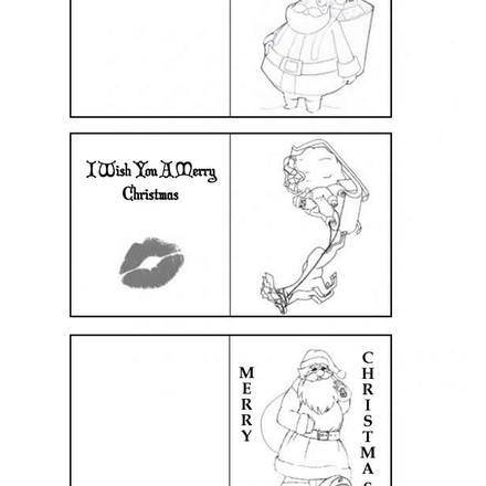 Christmas GIFT LABELS coloring pages - 5 free printables to color for Xmas