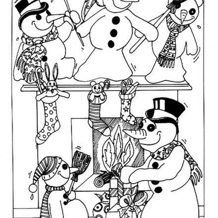 Snowman coloring pages, crafts, games and fun activities for kids (page 2)