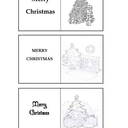 Christmas GIFT LABELS coloring pages - 5 free printables to color for Xmas