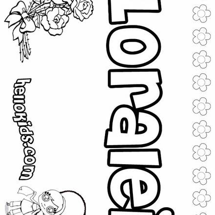 Leah Name Coloring Page Coloring Pages