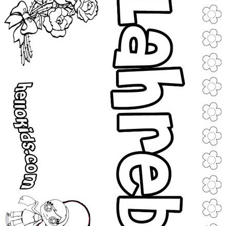 Leah Name Coloring Page Coloring Pages