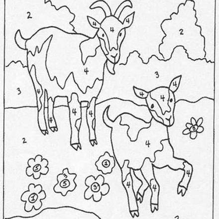ANIMALS Color by Number coloring pages - Coloring pages - Printable ...