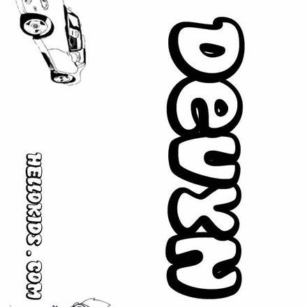 D names for Boys coloring book - 0 printables to create your name poster