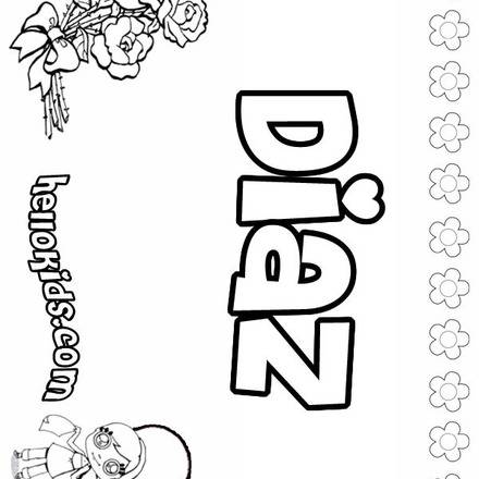 D names for GIRLS free coloring sheets - 0 printables to create your ...