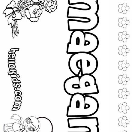 M names for girls coloring posters - 0 printables to create your name ...