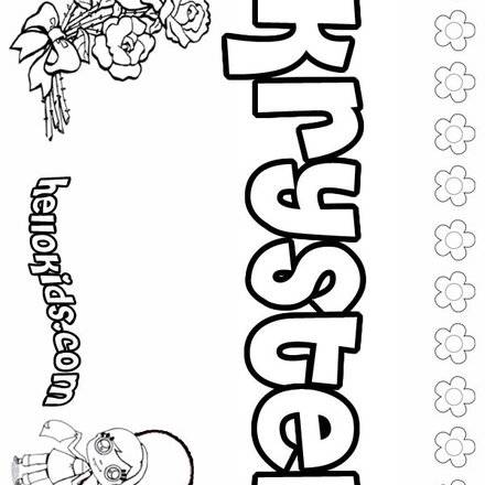 K names for girls coloring posters - 0 printables to create your name ...