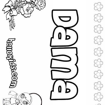 D names for GIRLS free coloring sheets - 0 printables to create your ...
