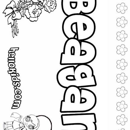 B names for girls coloring sheets - 0 printables to create your name poster
