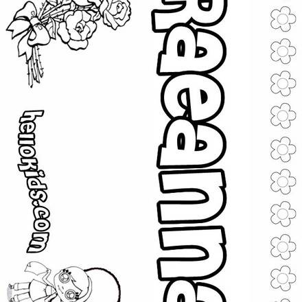 R names for girls coloring posters - 0 printables to create your name ...