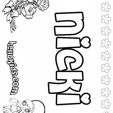 N names for girls coloring posters - 0 printables to create your name ...