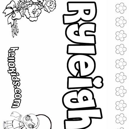 R names for girls coloring posters - 0 printables to create your name ...