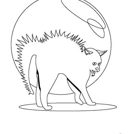 BLACK CATS coloring pages - 15 printables to color online for Halloween