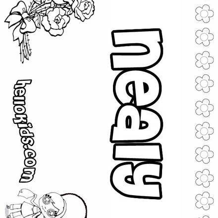 N names for girls coloring posters - 0 printables to create your name ...