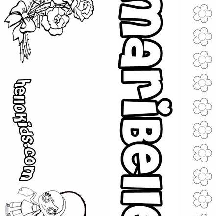 M names for girls coloring posters - 0 printables to create your name ...