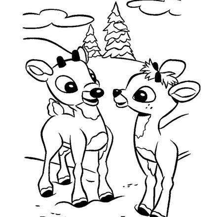 Rudolph the Red-Nosed Reindeer: Free coloring pages and song lyrics for ...
