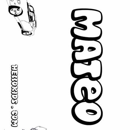 M+N boys names coloring posters - 0 printables to create your name poster