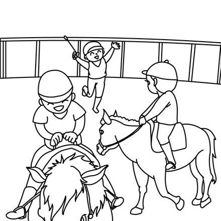 HORSE-RIDING SCHOOL coloring pages - Coloring pages - Printable ...