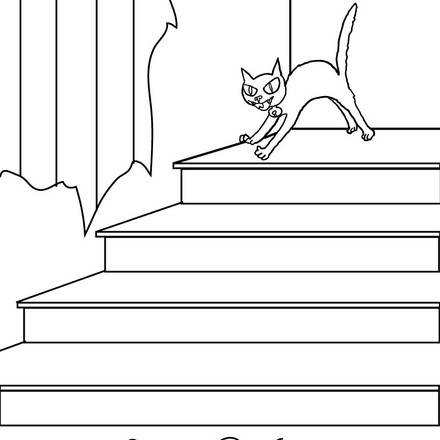 BLACK CATS coloring pages - 15 printables to color online for Halloween