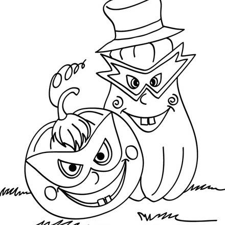 Jack-o-Lantern PUMPKINS coloring pages - Free coloring pages for kids