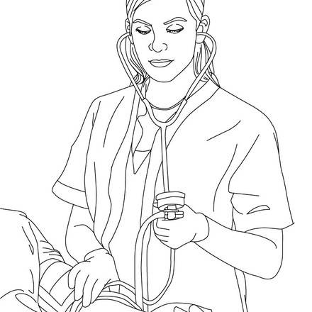 NURSE coloring pages - 5 free coloring pages, people and their jobs ...