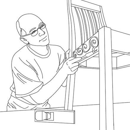CARPENTER coloring pages - 7 free coloring pages, people and their jobs ...