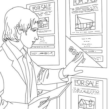 REAL ESTATE AGENT coloring pages - 5 free coloring pages, people and ...