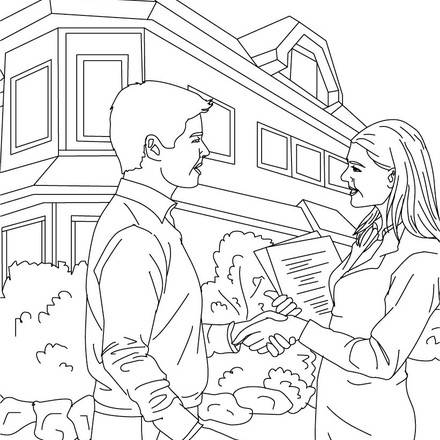 REAL ESTATE AGENT coloring pages - 5 free coloring pages, people and ...