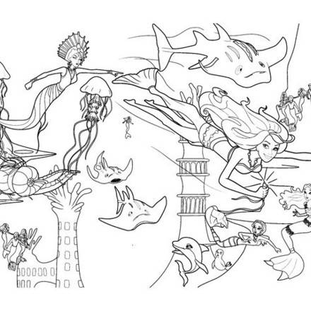 BARBIE in A MERMAID TALE coloring pages - 61 online Mattel dolls ...