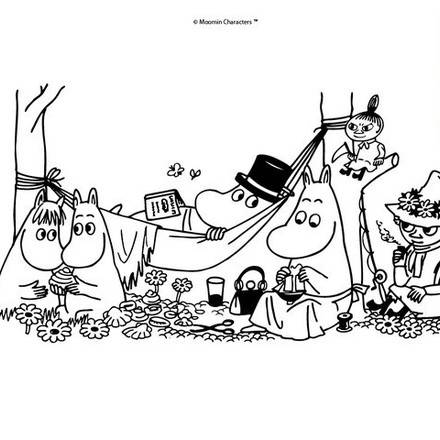MOOMIN coloring pages - 8 free printables of cartoon characters to ...