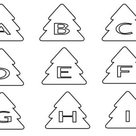CHRISTMAS TREE letters of alphabet coloring pages - Coloring pages ...