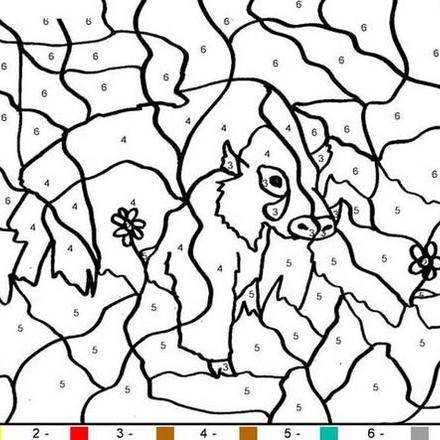 ANIMALS Color by Number coloring pages - Coloring pages - Printable ...