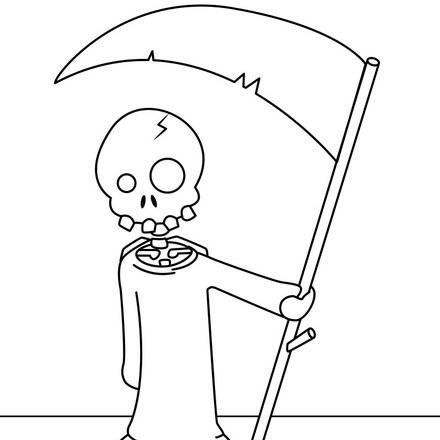 SKELETON coloring pages - 14 printables to color online for Halloween