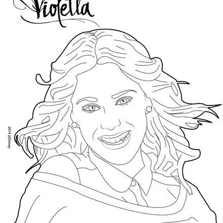 Violetta - 7 free Disney printables for kids to color online
