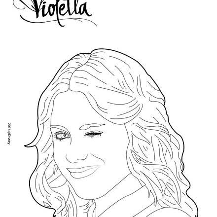 Violetta - 7 free Disney printables for kids to color online