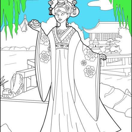 Princess coloring pages - Hellokids.com